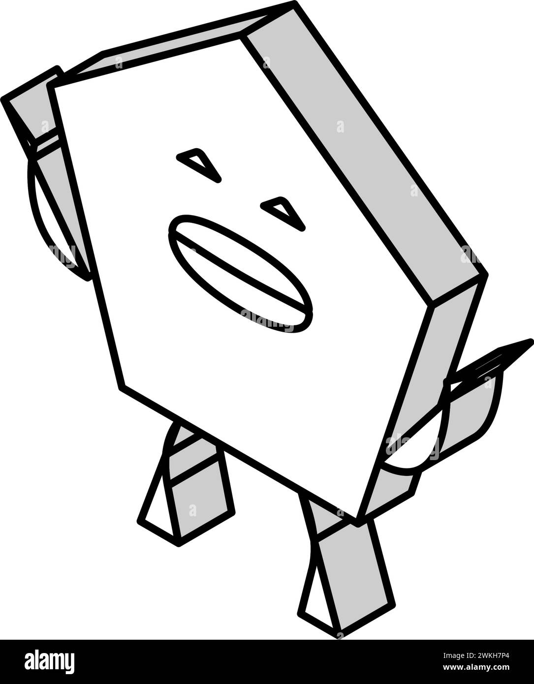 pentagon geometric shape character isometric icon vector illustration ...