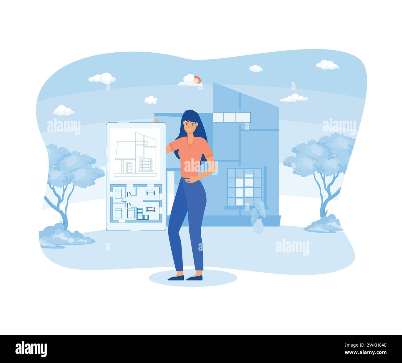 Virtual staging real estate floor plans, real estate agent advertising ...