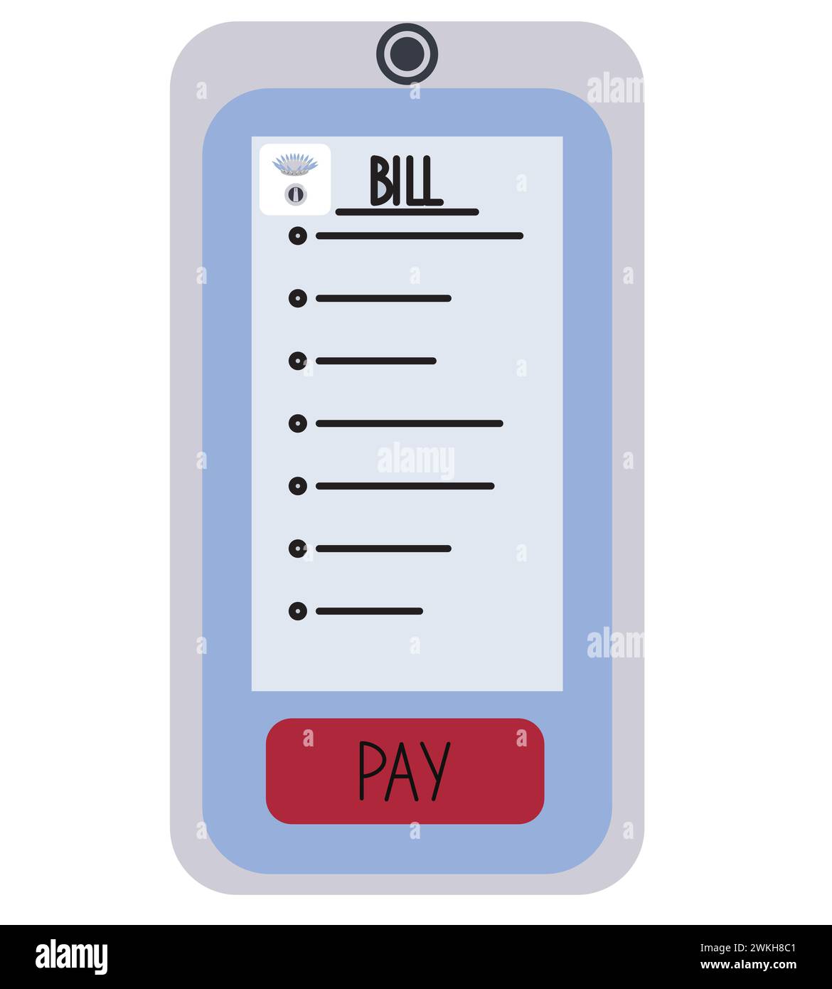 Online payment of utility bills. Vector stock illustration isolated on ...