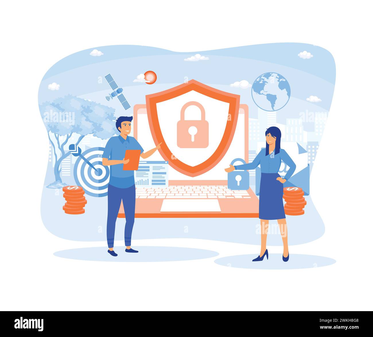 Data protection concept for web pages, banners, presentations, social ...