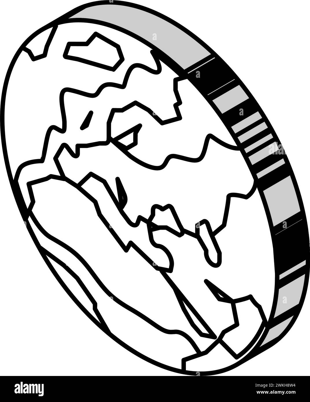 europe earth planet map isometric icon vector illustration Stock Vector ...