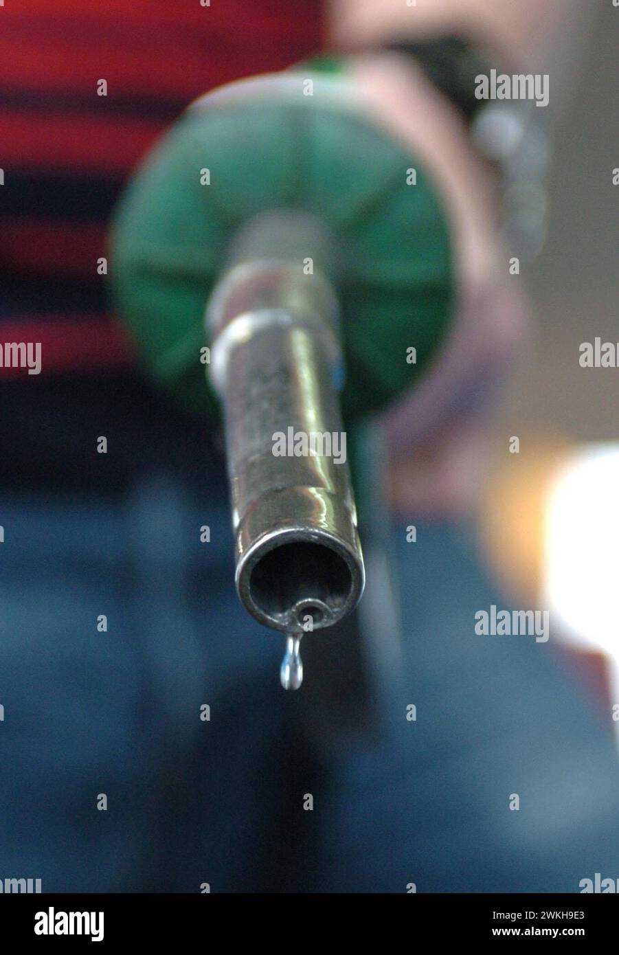 File photo dated 13/09/05 of a person using a petrol pump. Average fuel ...