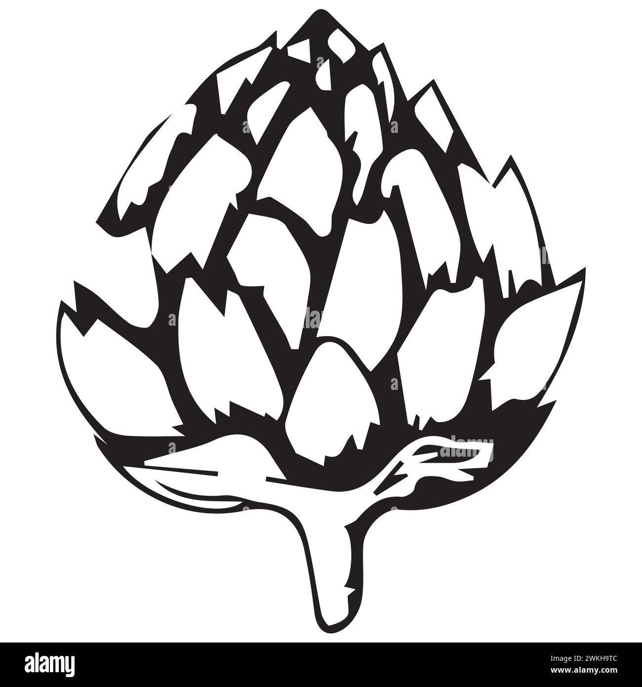 Artichoke vegetable. Graphics. Hand drawing. Vector illustration ...