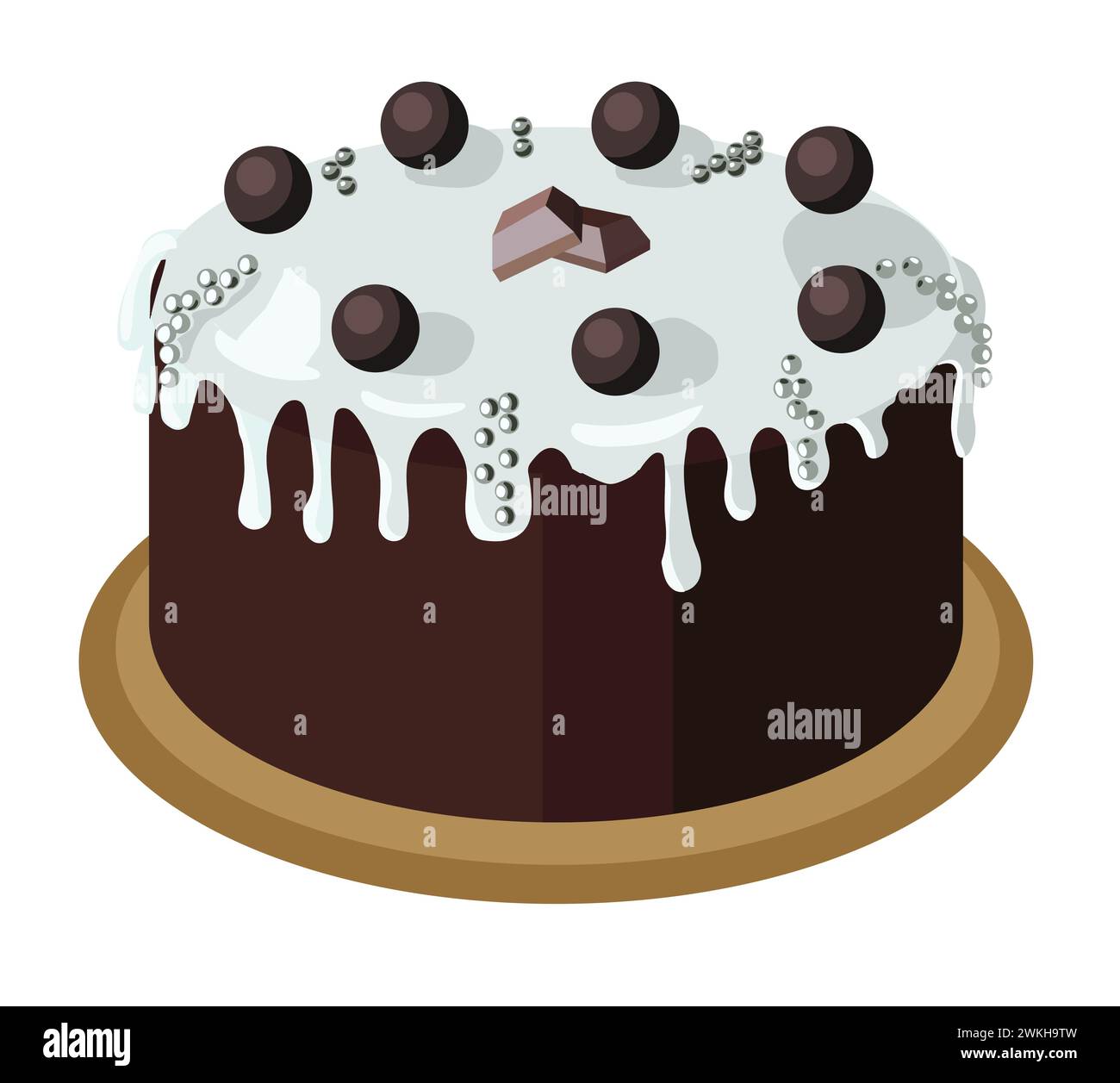 Background chocolate balls Stock Vector Images - Alamy