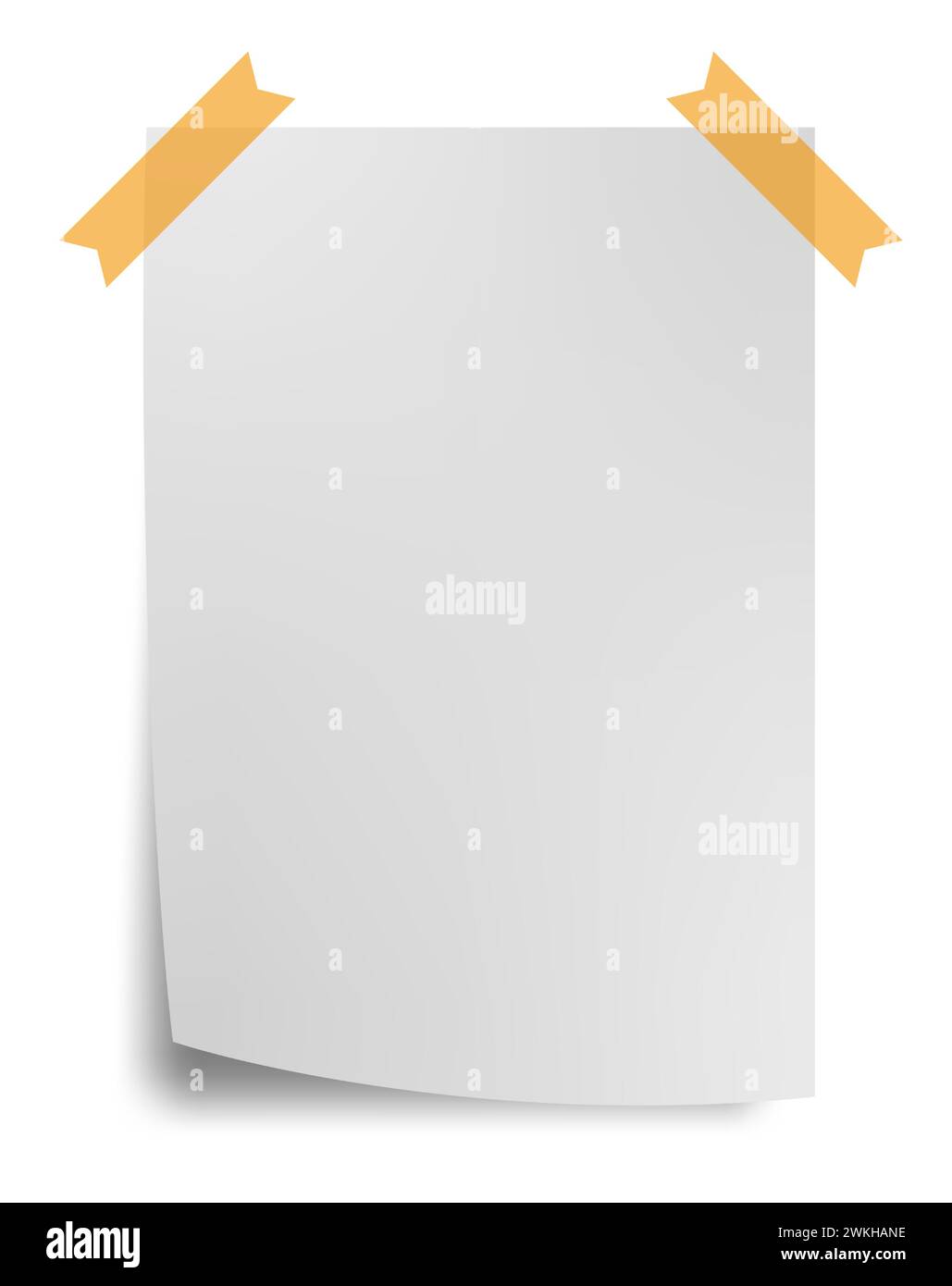 Background from white page of paper with shadow. Vector illustration ...