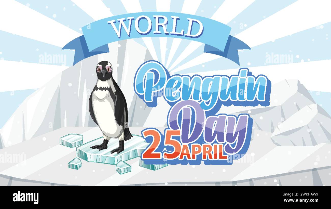 Vector graphic of a penguin for World Penguin Day Stock Vector Image ...