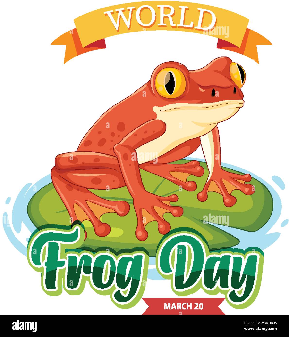 Colorful vector graphic for World Frog Day event Stock Vector Image ...