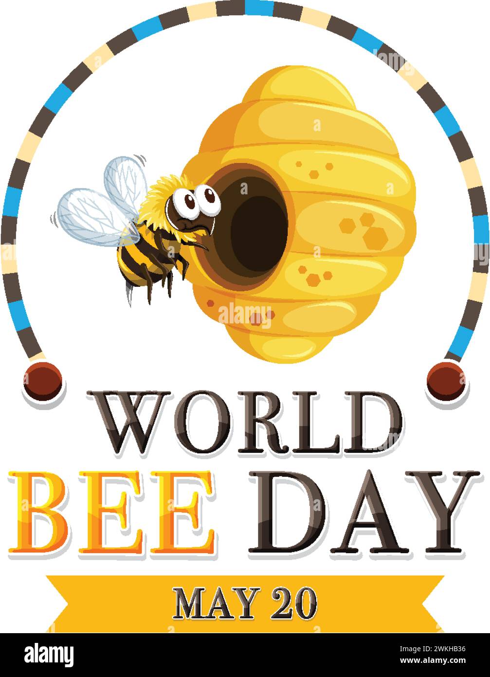 Colorful illustration for World Bee Day event Stock Vector Image & Art ...
