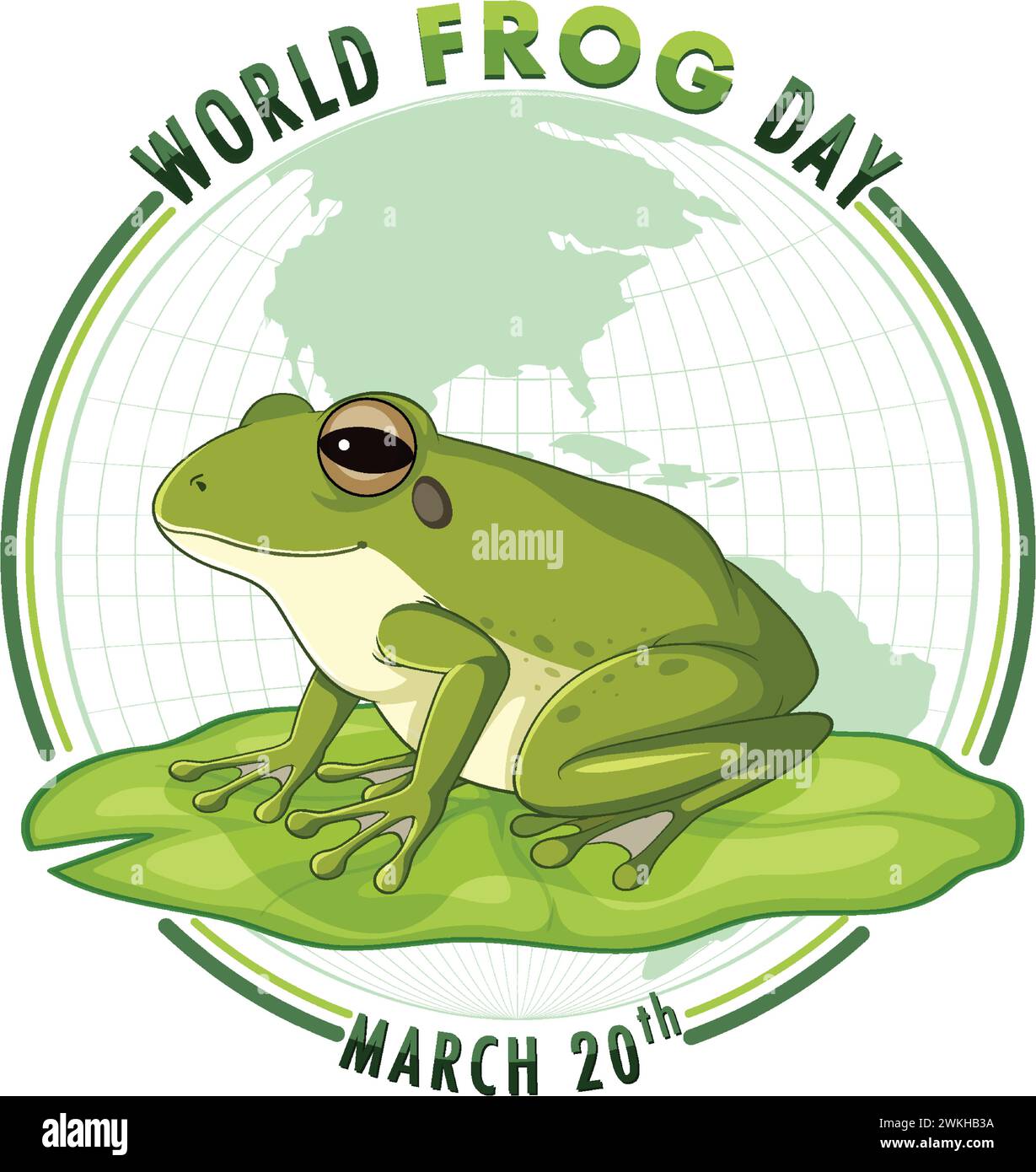 Vector illustration of a frog for World Frog Day Stock Vector Image ...