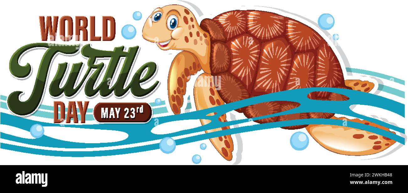 Colorful vector graphic for World Turtle Day event Stock Vector Image ...
