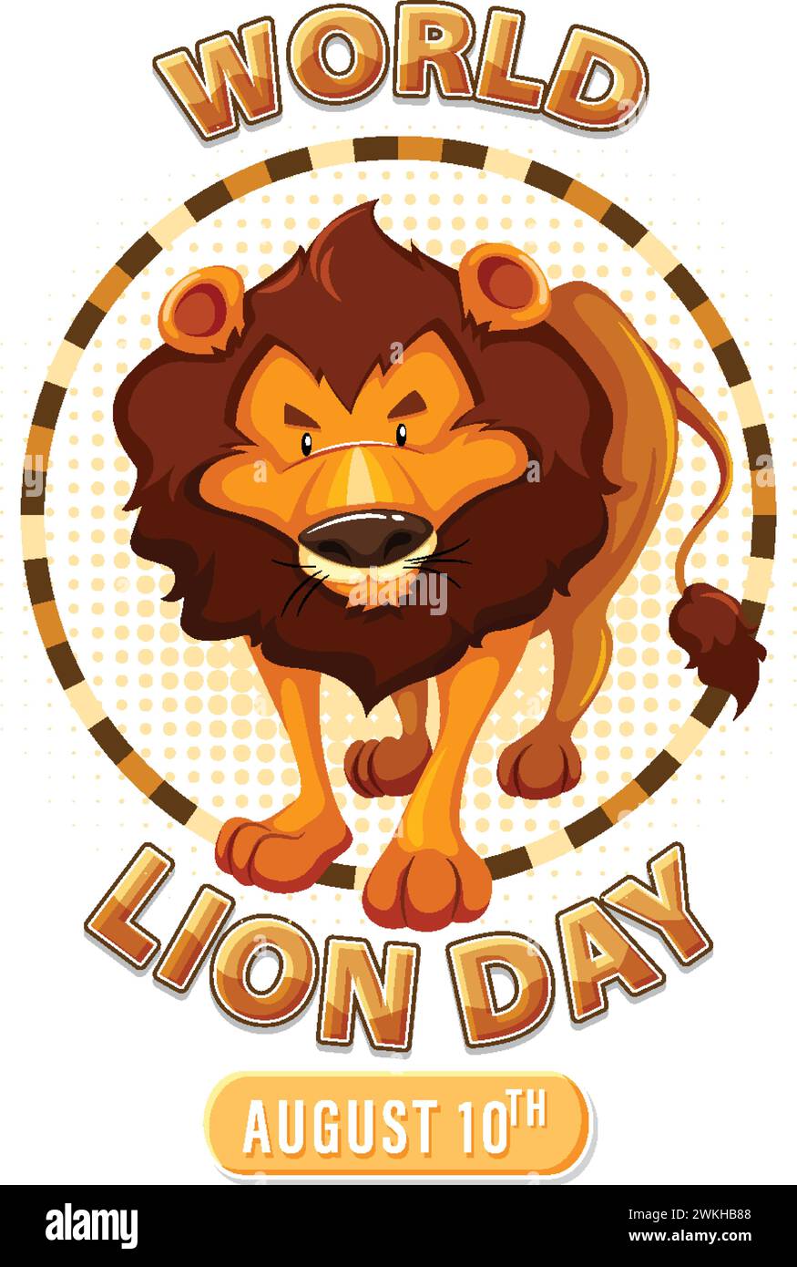 Cartoon lion graphic hi-res stock photography and images - Alamy