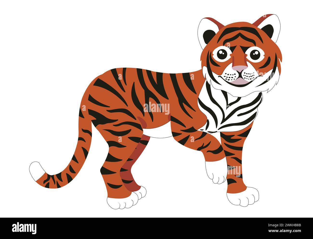 Chinese tiger. Vector stock illustration isolated on white background Stock Vector Image & Art ...
