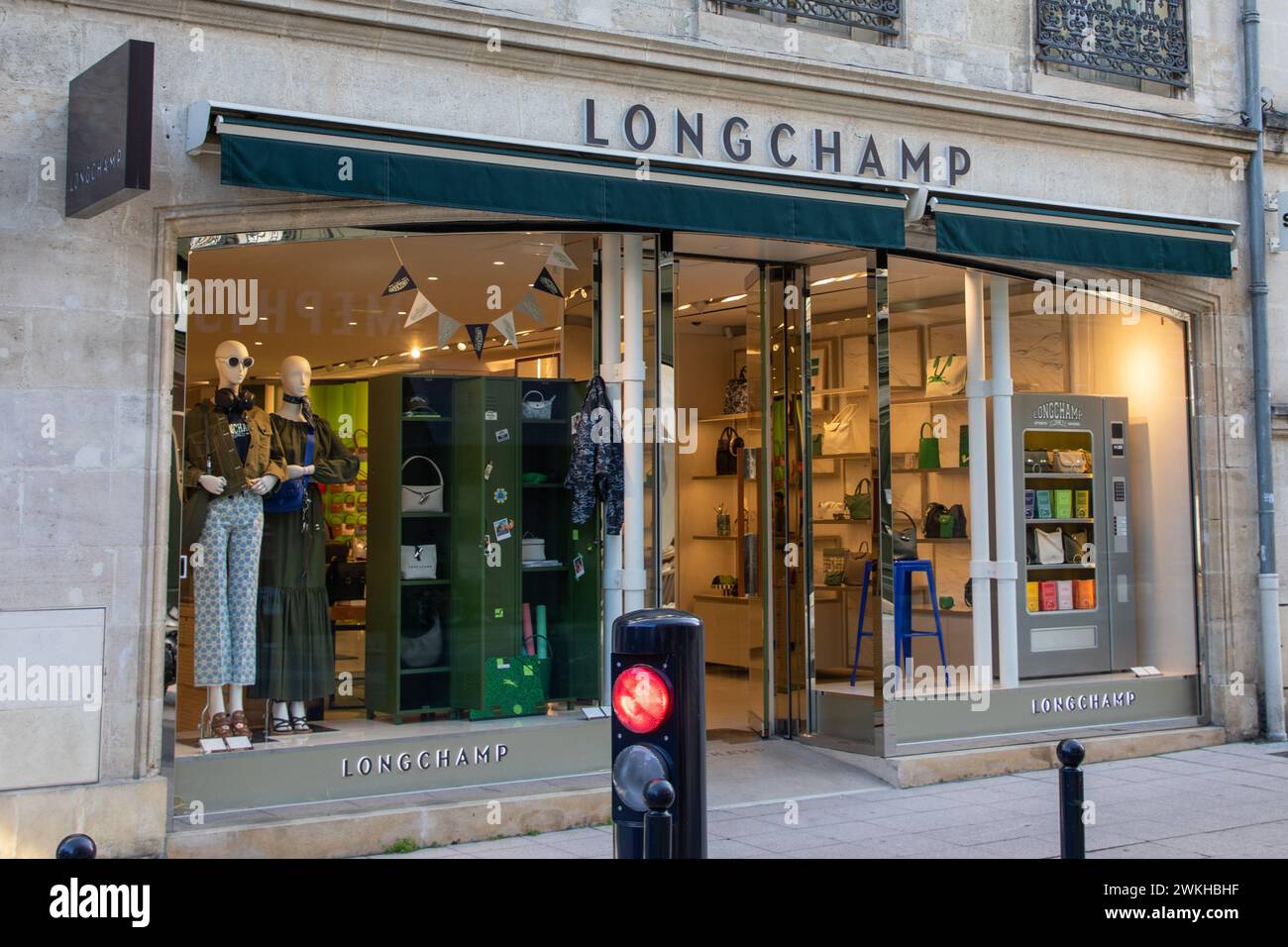 Bordeaux , France - 02 15 2024 : longchamp logo chain and sign text ...