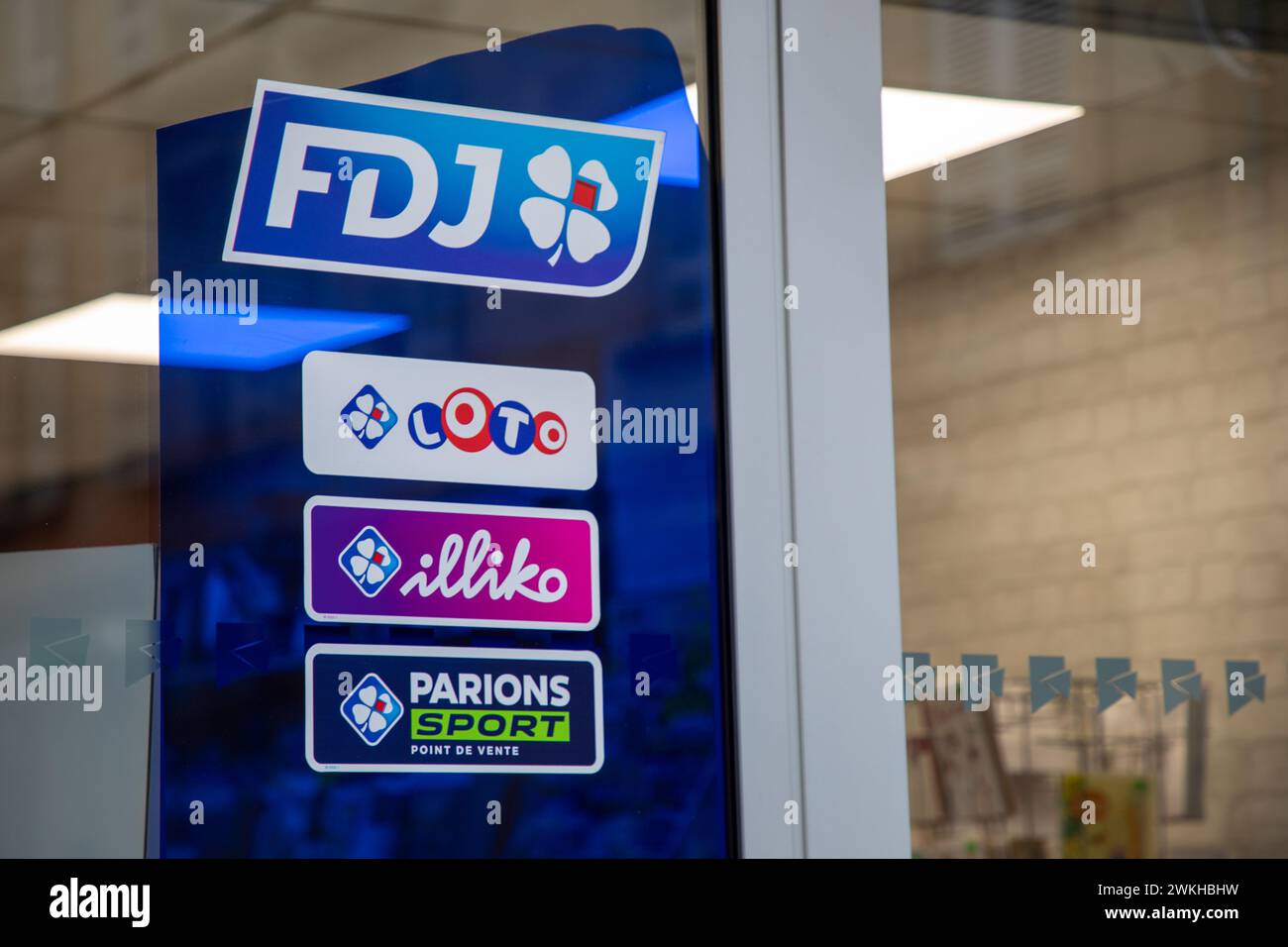 Bordeaux , France - 02 19 2024 : FDJ illiko loto parions sport logo ...