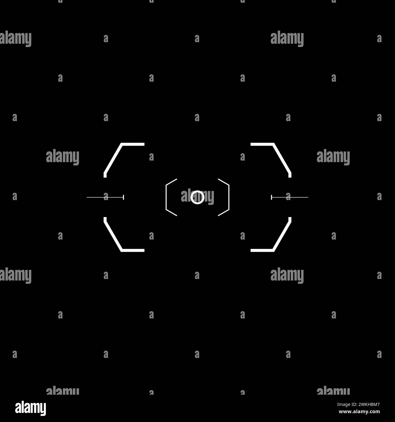 Cyberpunk aim, tech style target, HUD sight Stock Vector Image & Art ...