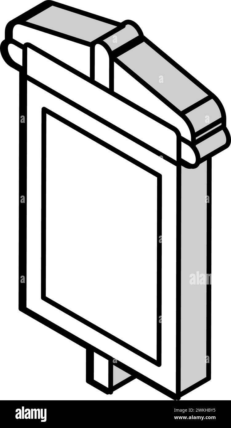 pennant flag banner isometric icon vector illustration Stock Vector Image & Art - Alamy