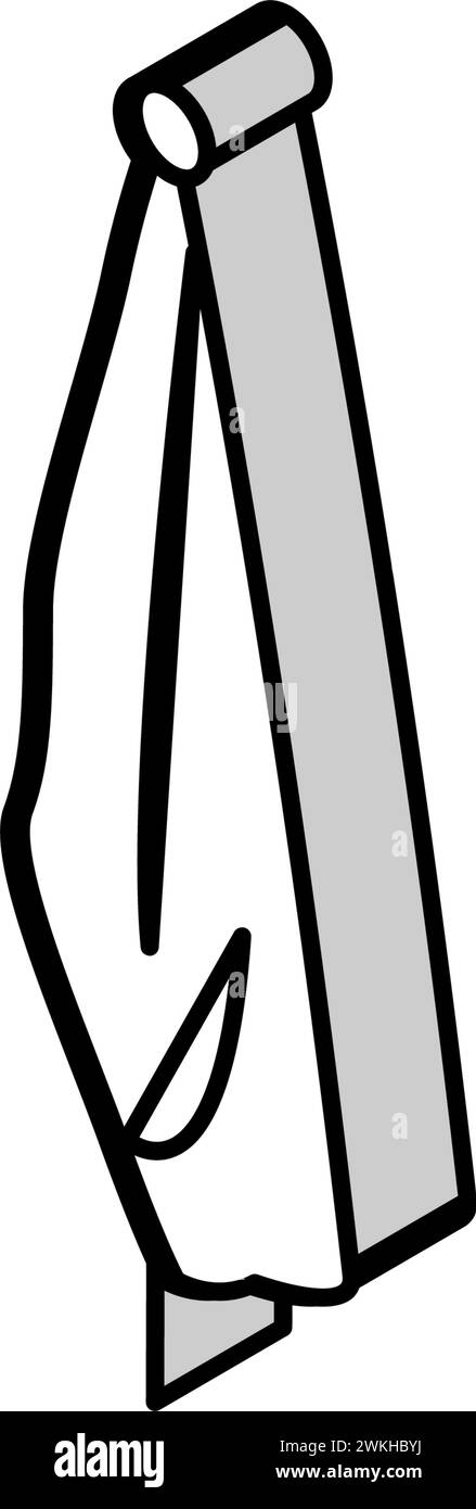 pole flag map isometric icon vector illustration Stock Vector Image ...