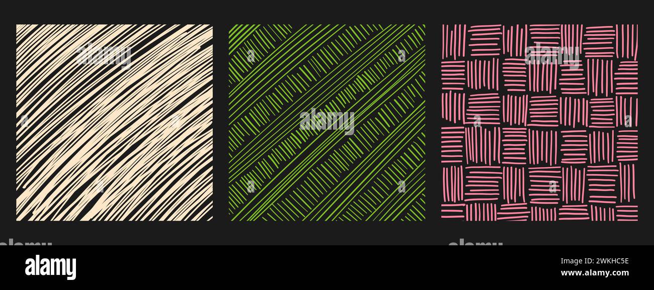 Set of textures with different patterns. Trendy illustration Stock ...