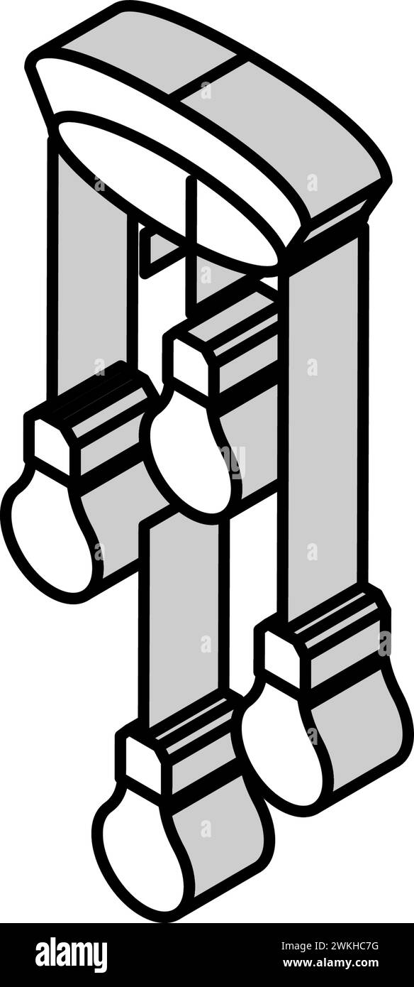 style lamp ceiling isometric icon vector illustration Stock Vector ...