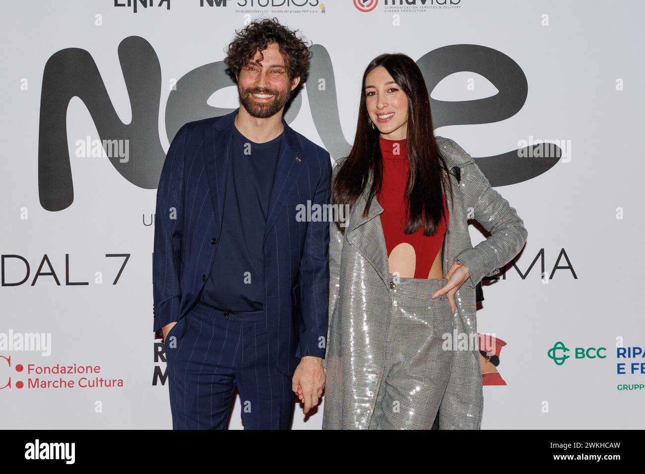 Simone Riccioni and Marianna Fazzino during the photocall of the movie ...