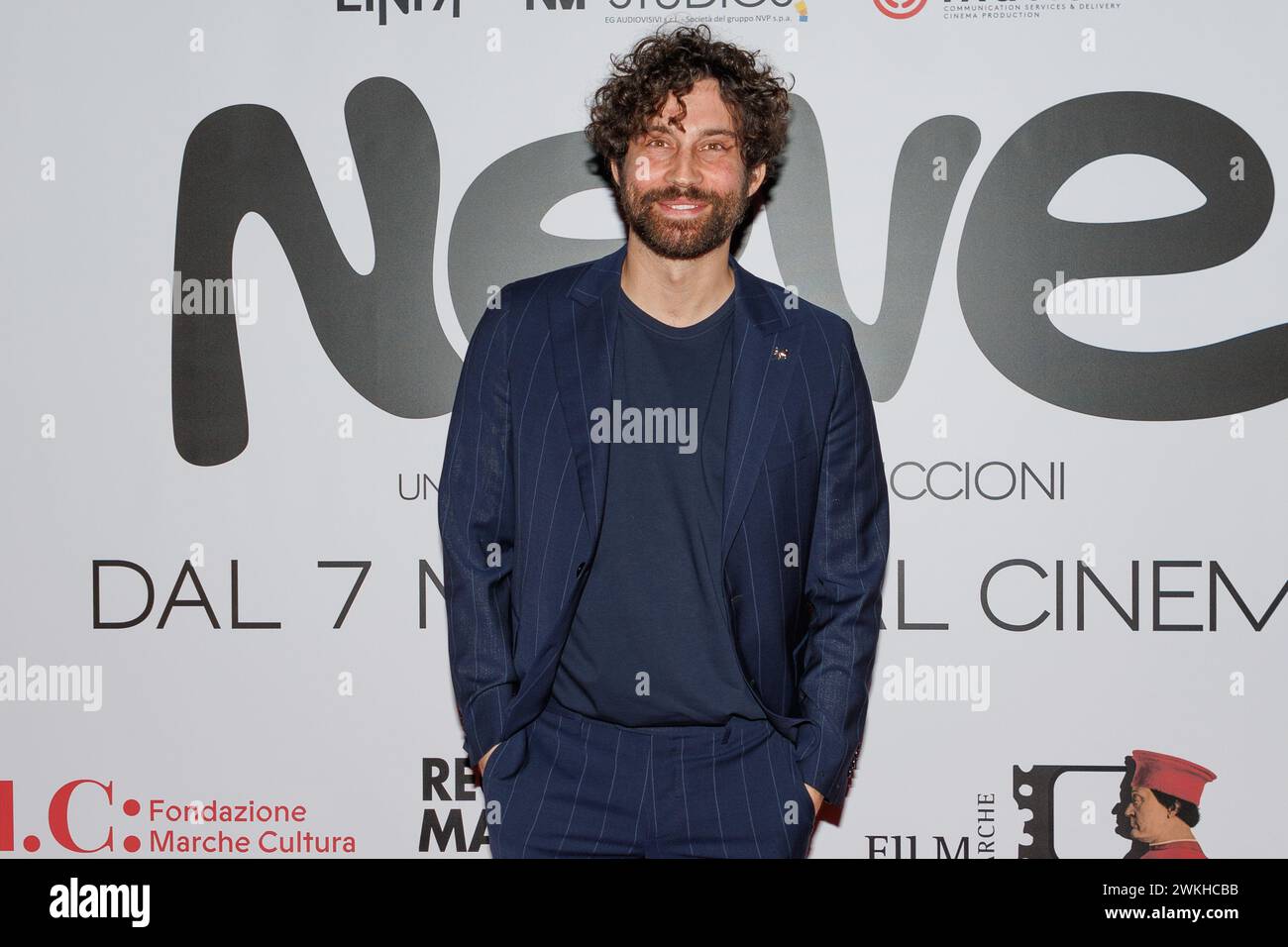 Simone Riccioni during the photocall of the movie Neve, 20 February ...