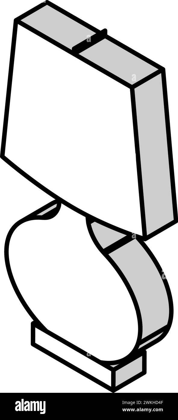 furniture table lamp isometric icon vector illustration Stock Vector ...