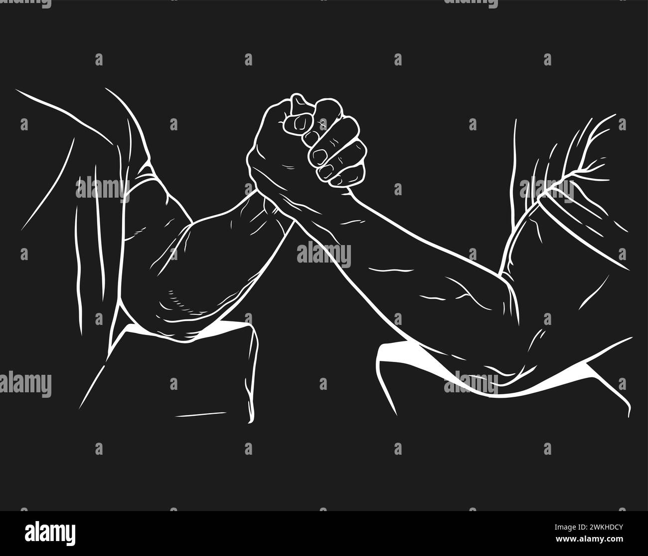 Two men fighting illustration Black and White Stock Photos & Images - Alamy