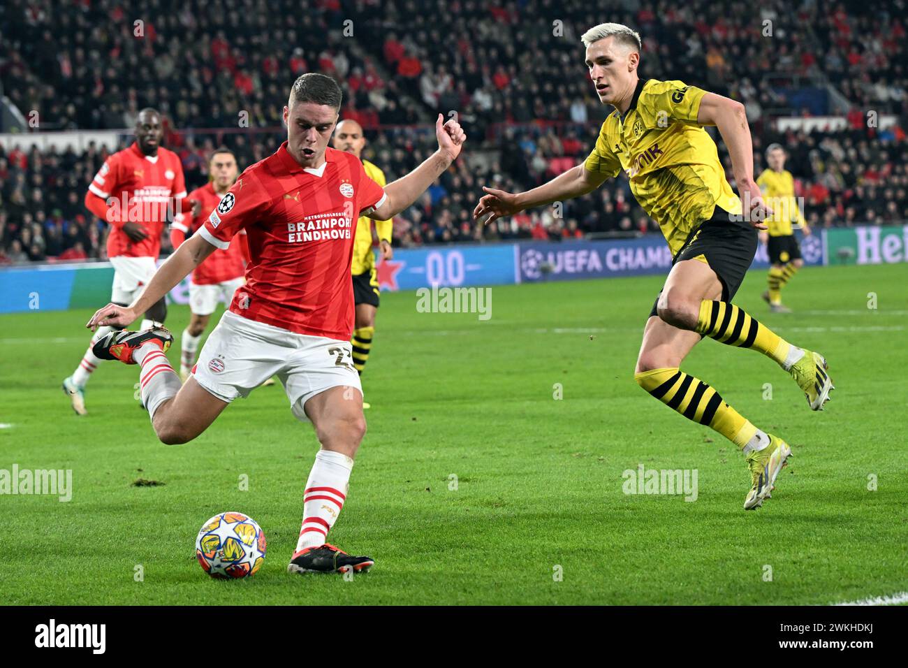 Eindhoven, Netherlands. 20th Feb, 2024. Soccer: Champions League, PSV ...