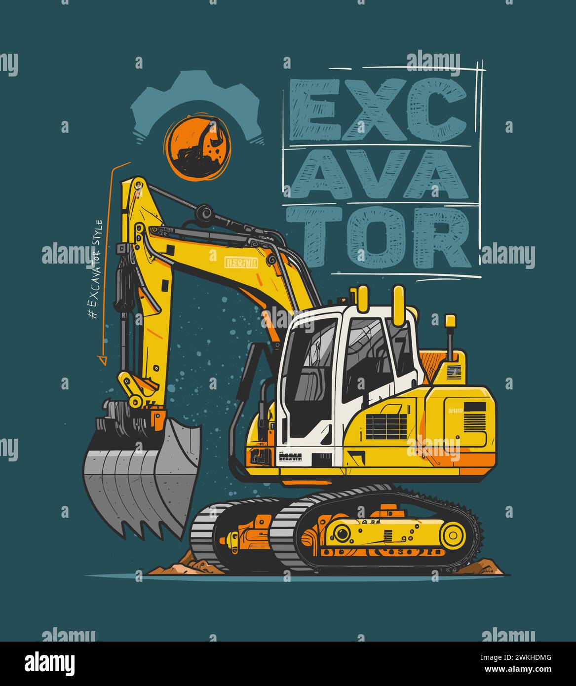 Big yellow construction Stock Vector Images - Alamy