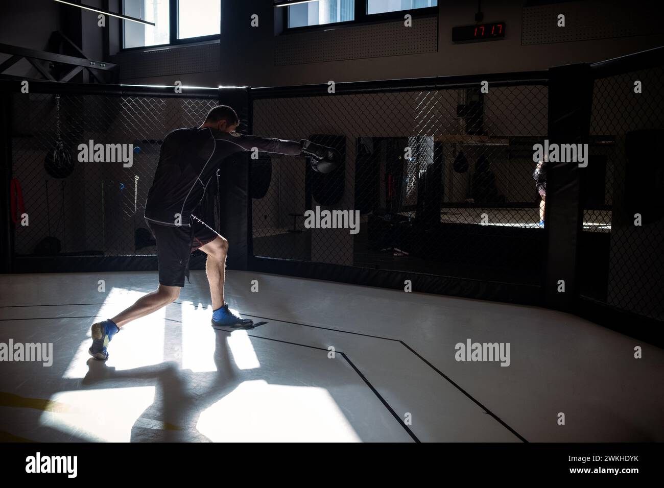Focused athlete practicing shadow hi-res stock photography and images ...