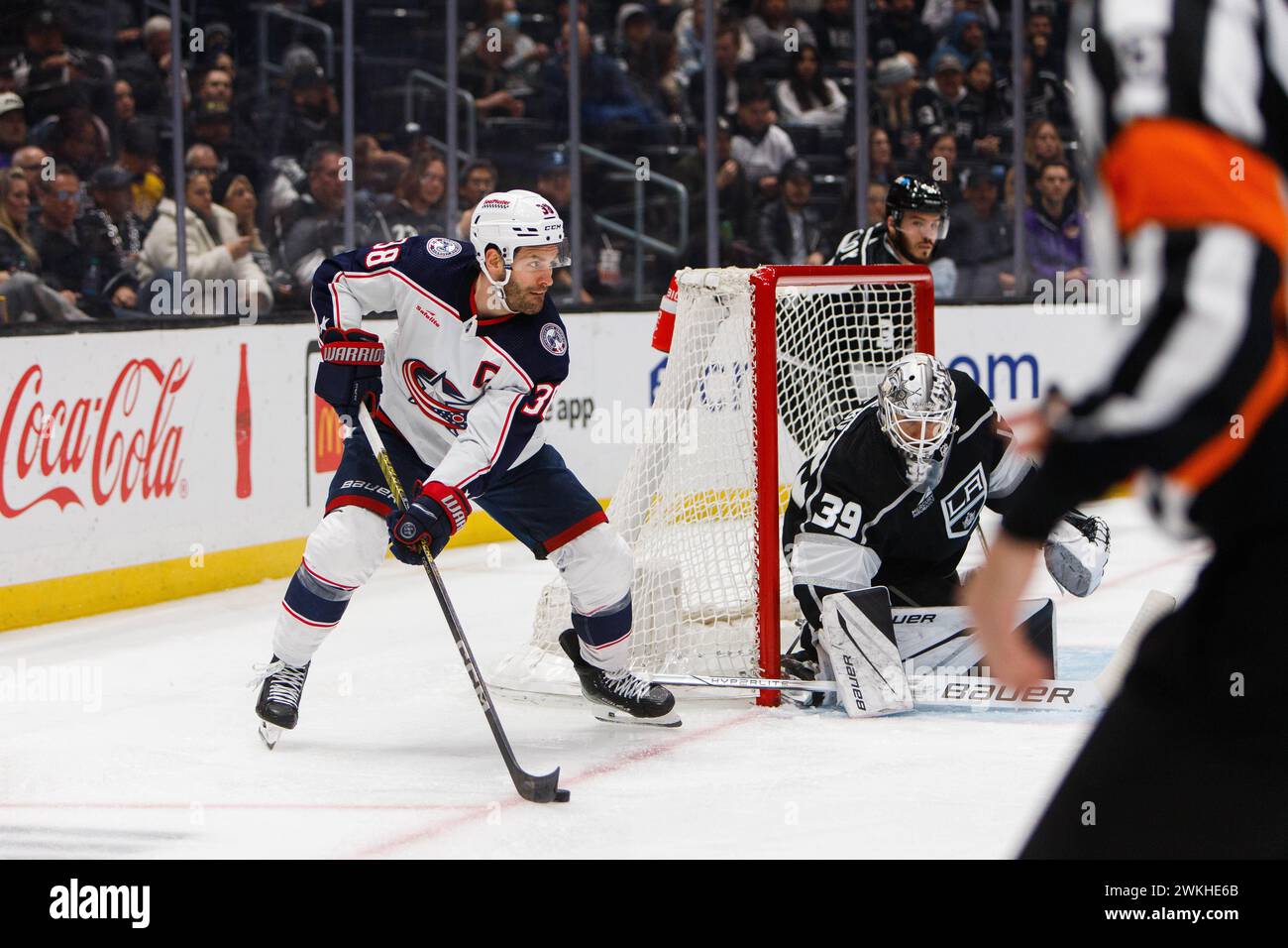 Los Angeles, California, USA. 20th Feb, 2024. BOONE JENNER of the NHL's ...
