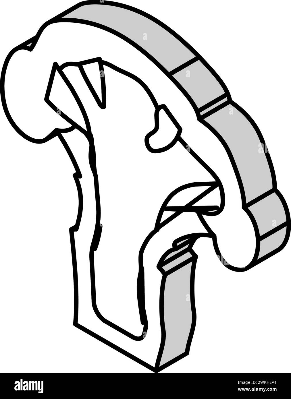 slice broccoli isometric icon vector illustration Stock Vector Image ...