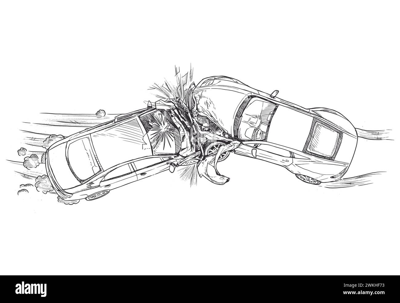 Dangerous car driving Stock Vector Images - Alamy