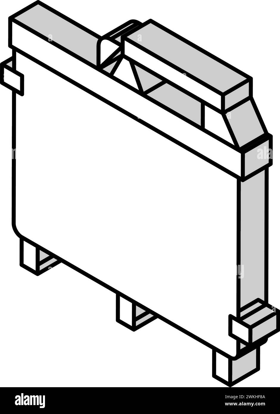 slurry tanks sulfide copper ore isometric icon vector illustration ...