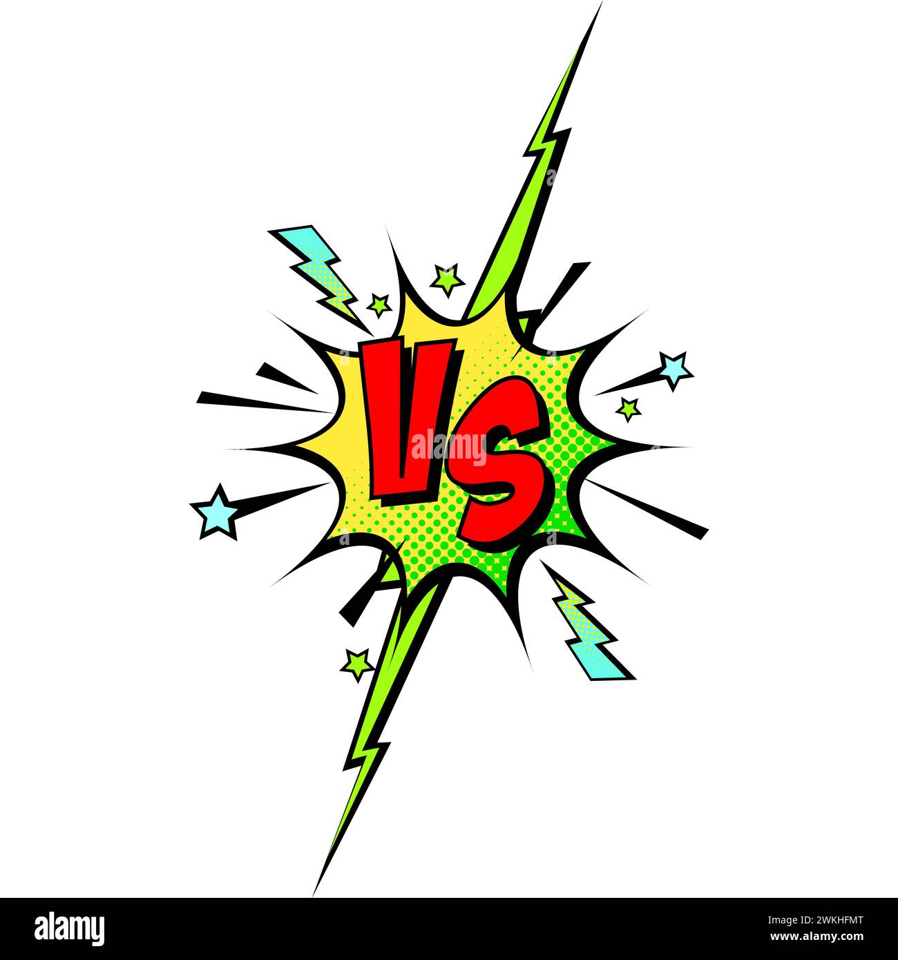 Cartoon comic background. Vs, fight versus. Comics book colorful ...