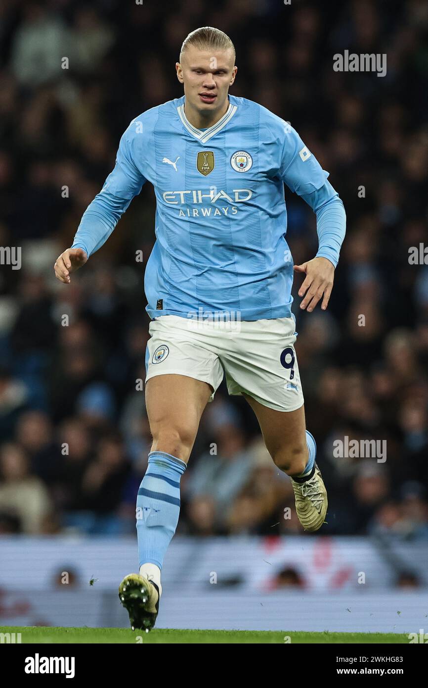 Erling Haaland of Manchester City in action during the Premier League ...