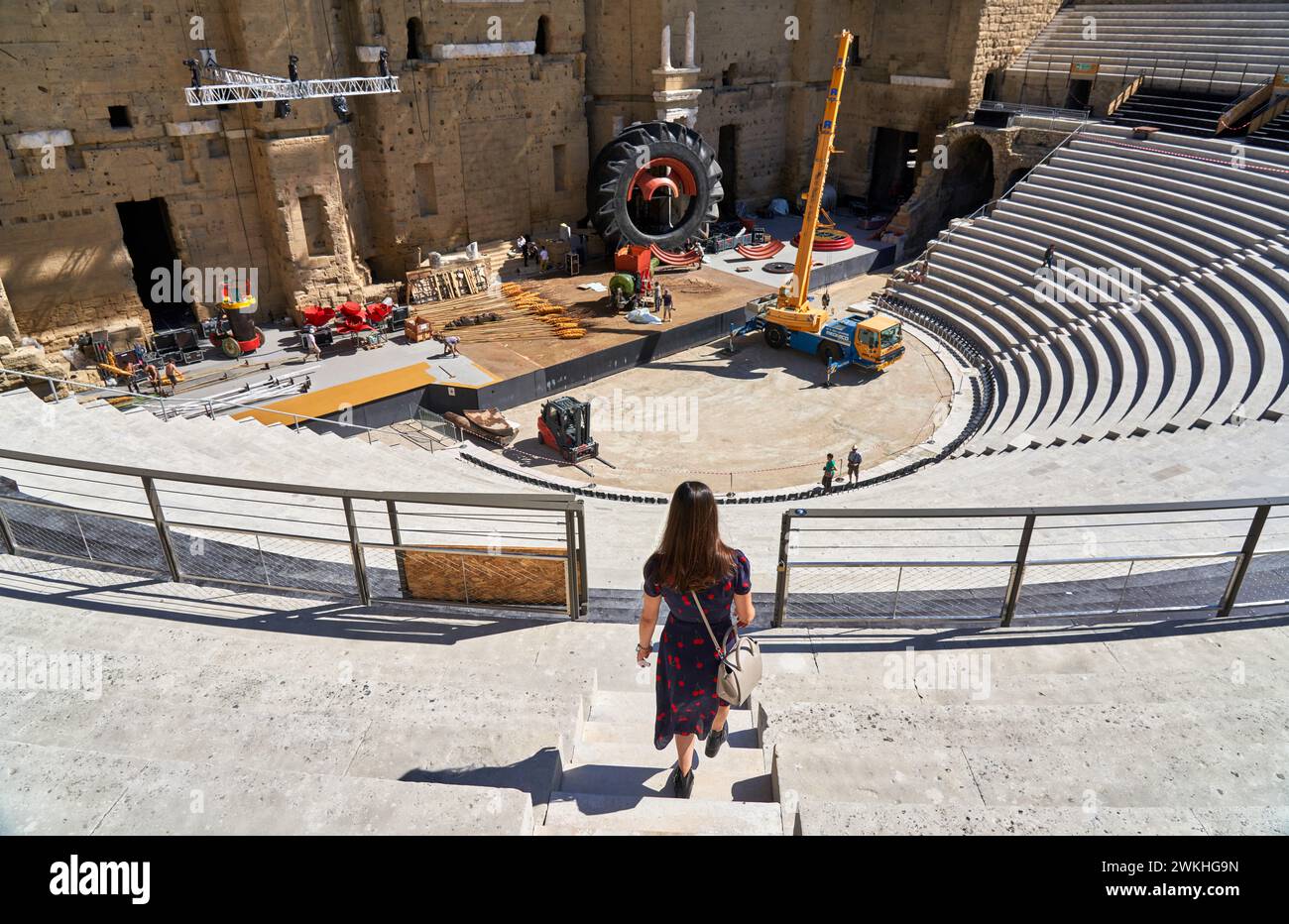Roman amphitheatre orange hi-res stock photography and images - Alamy