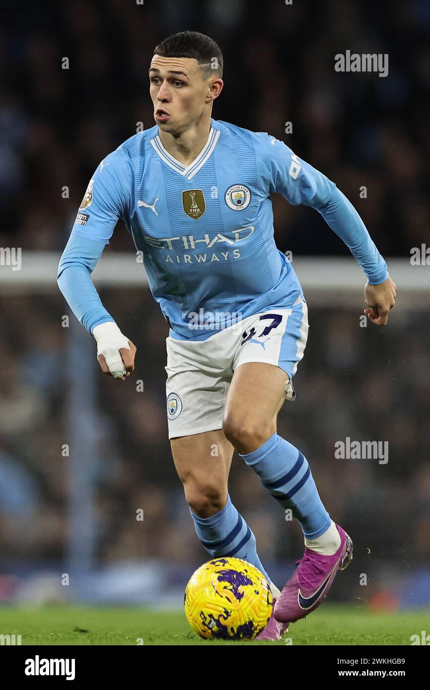 Phil Foden of Manchester City with the ball during the Premier League ...