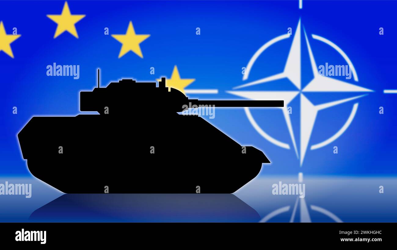 Symbol image of NATO, alliance case, tanks, armed forces, armament, etc ...