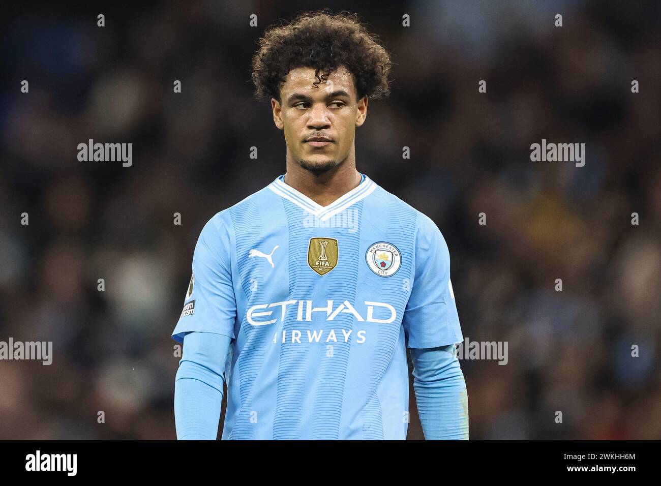 Oscar Bobb of Manchester City during the Premier League match ...