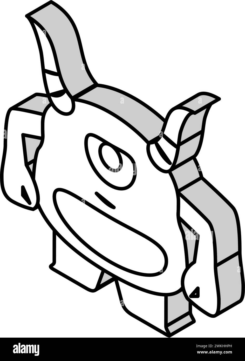 cool monster alien isometric icon vector illustration Stock Vector ...