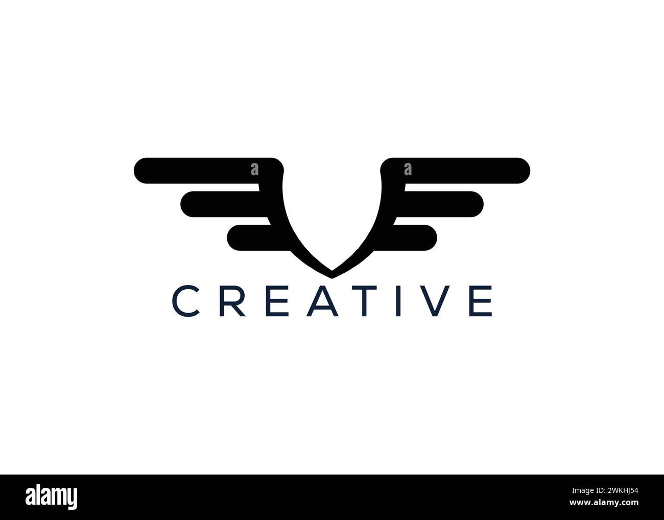 Abstract wing logo hi-res stock photography and images - Alamy