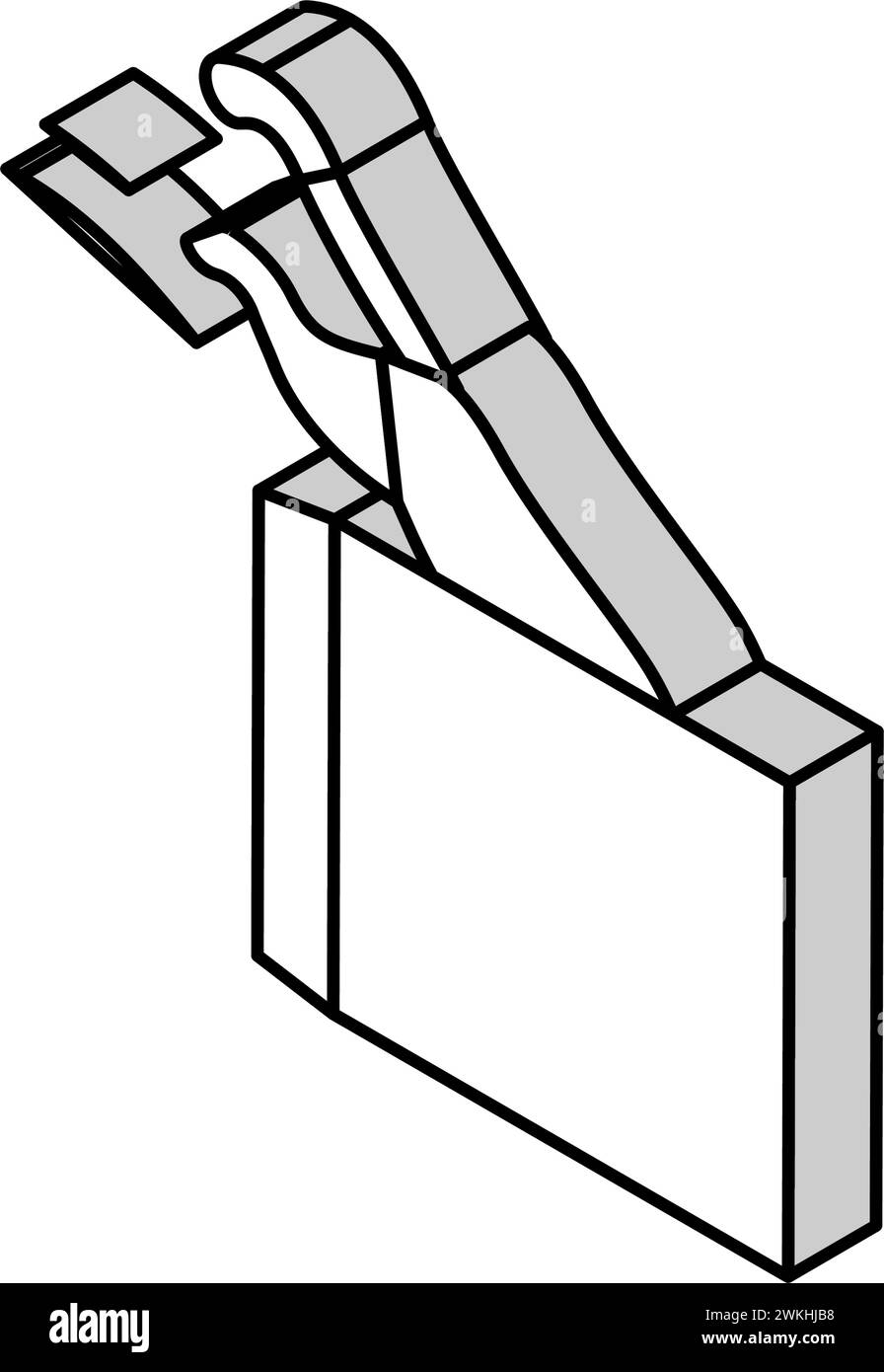 into preposition english isometric icon vector illustration Stock ...