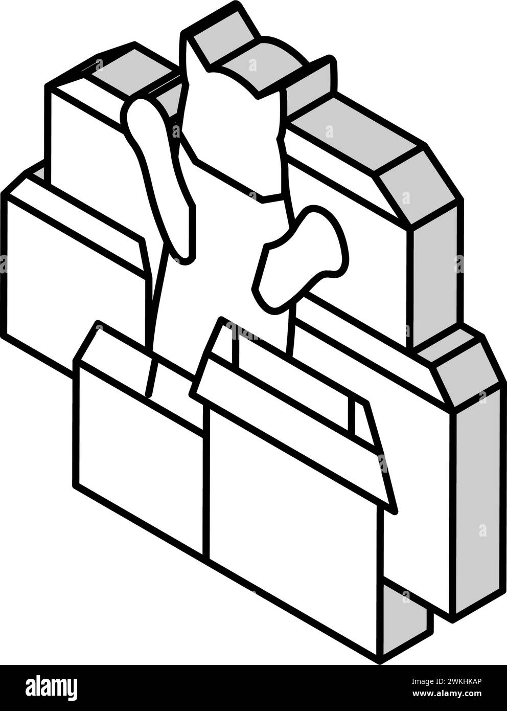 among preposition english isometric icon vector illustration Stock ...