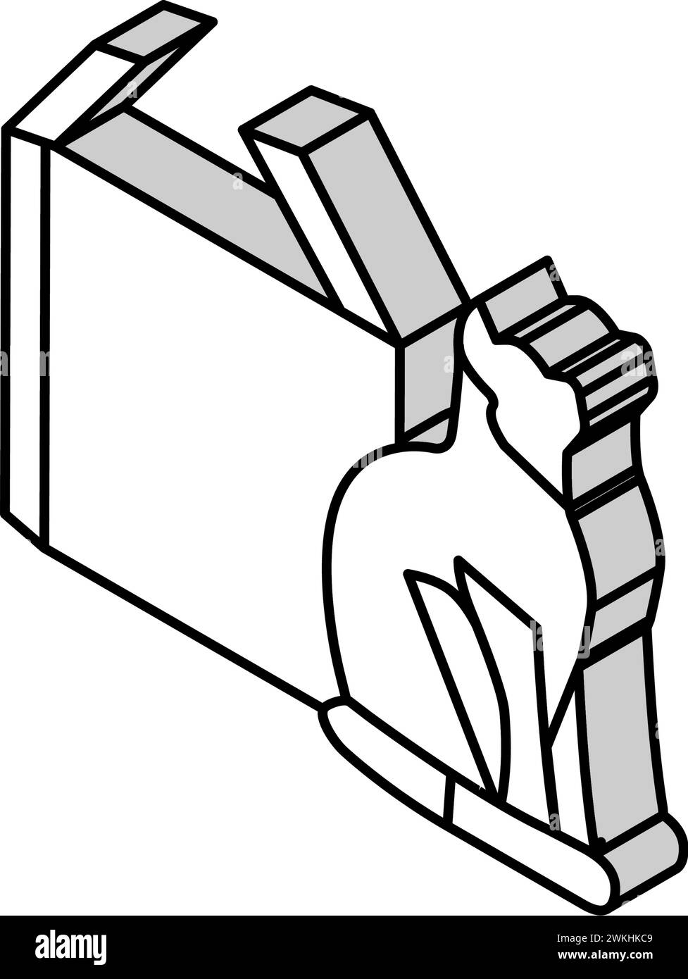 near preposition english isometric icon vector illustration Stock ...