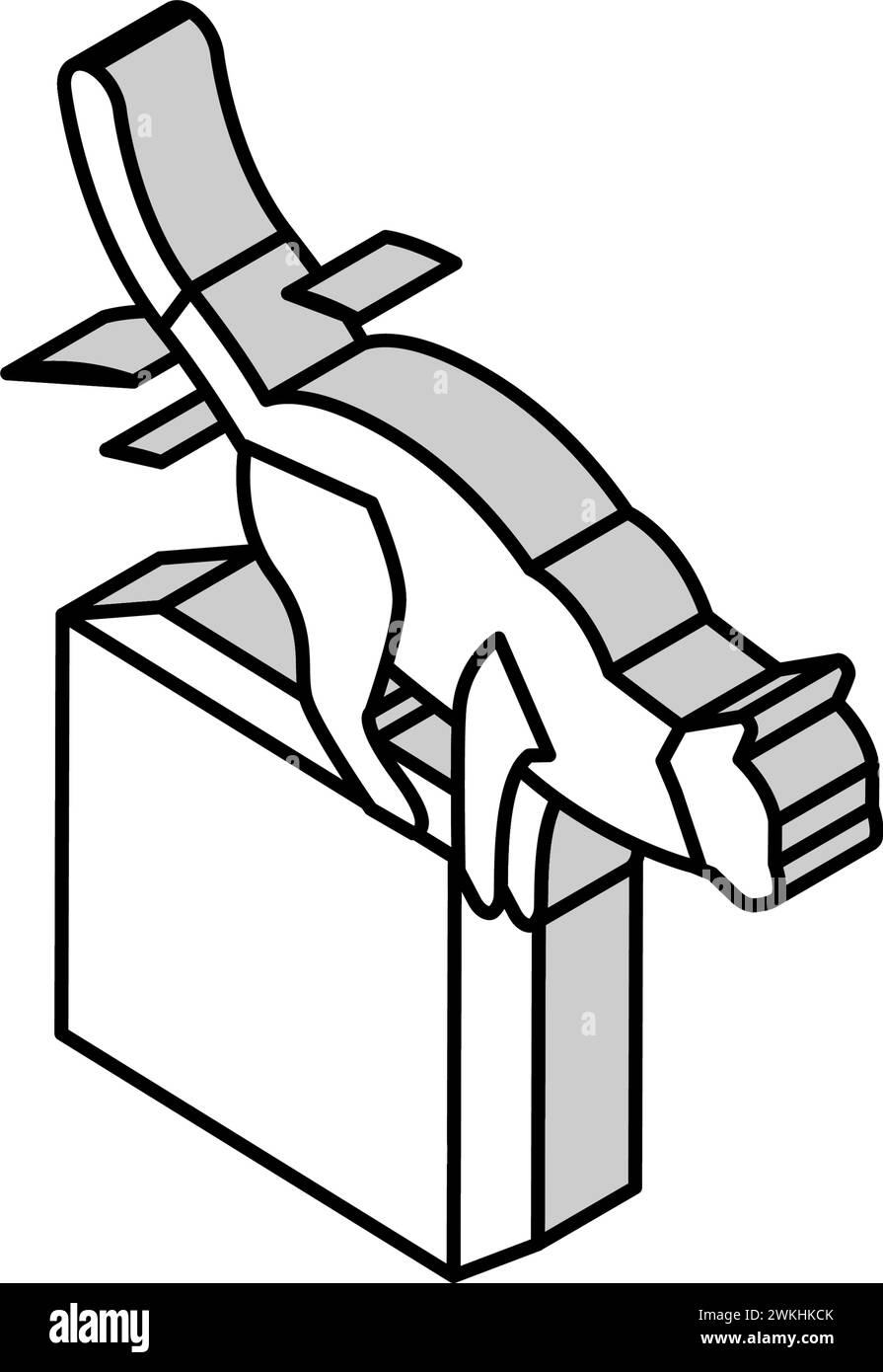 off preposition english isometric icon vector illustration Stock Vector ...