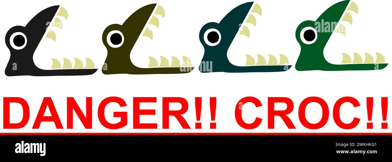 Danger croc Stock Vector Images - Alamy