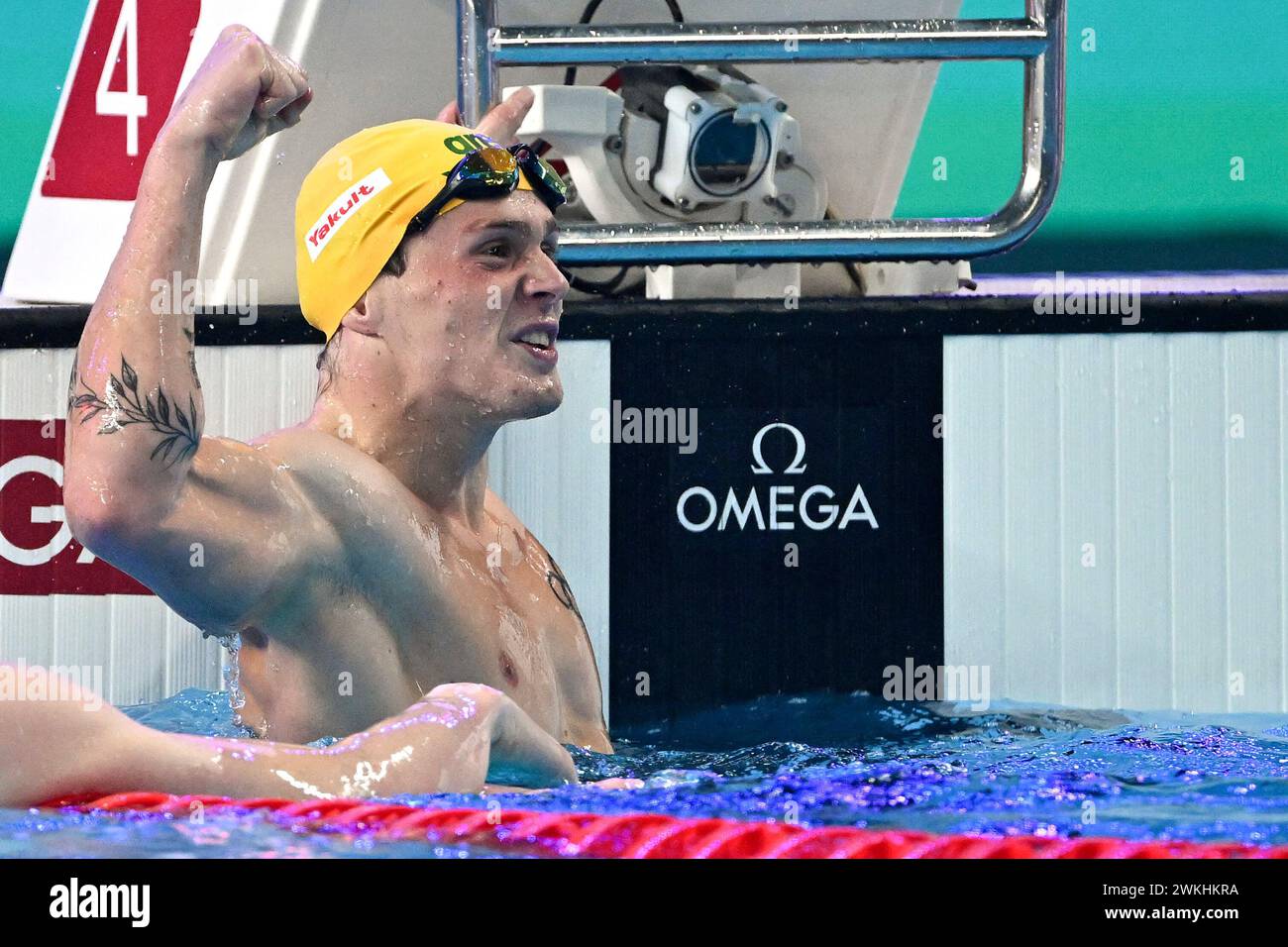 Doha, Qatar. 18th Feb, 2024. Isaac Cooper of Australia reacts after ...