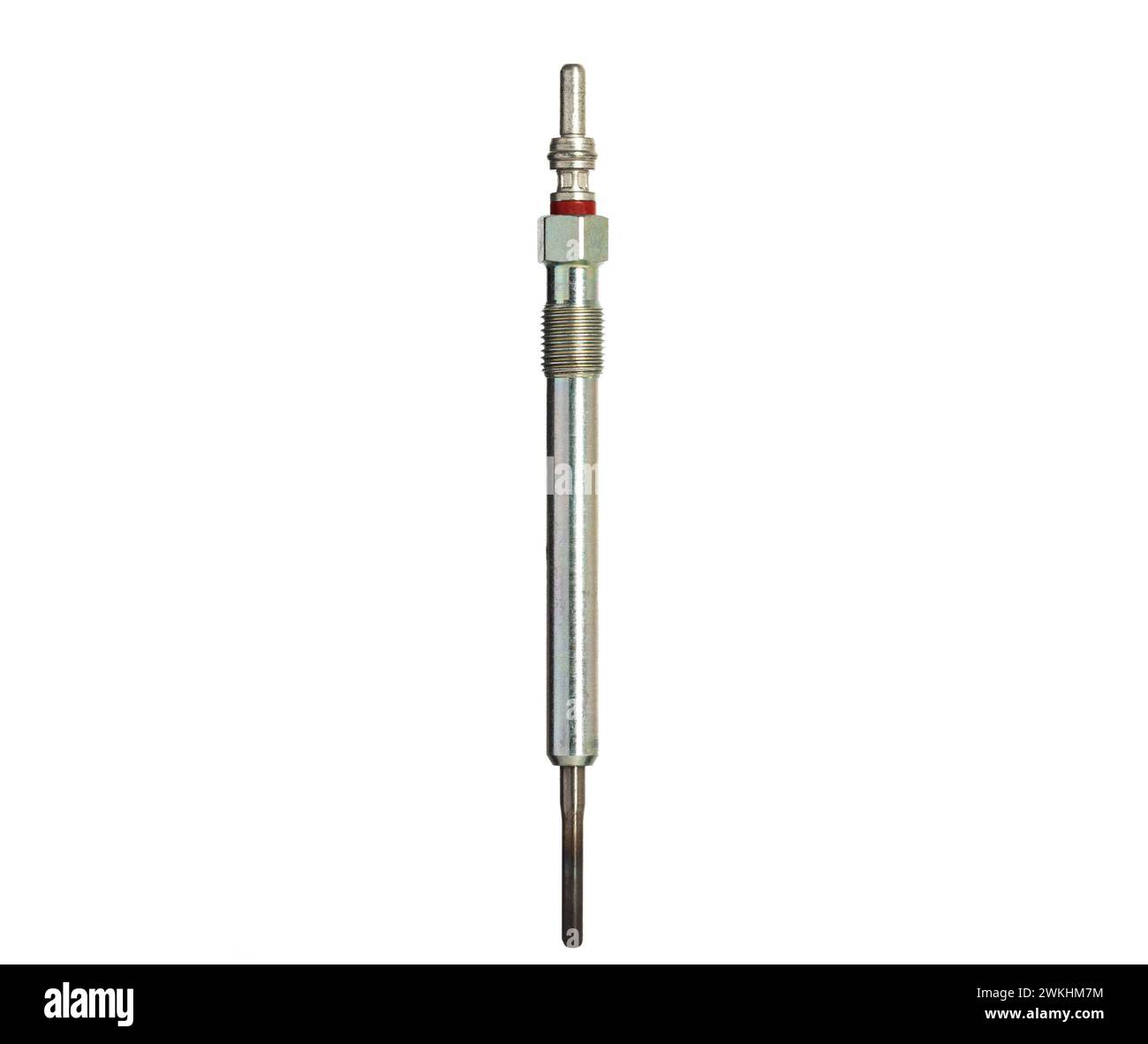 Modern ceramic rod glow plug for diesel engine on a white background ...