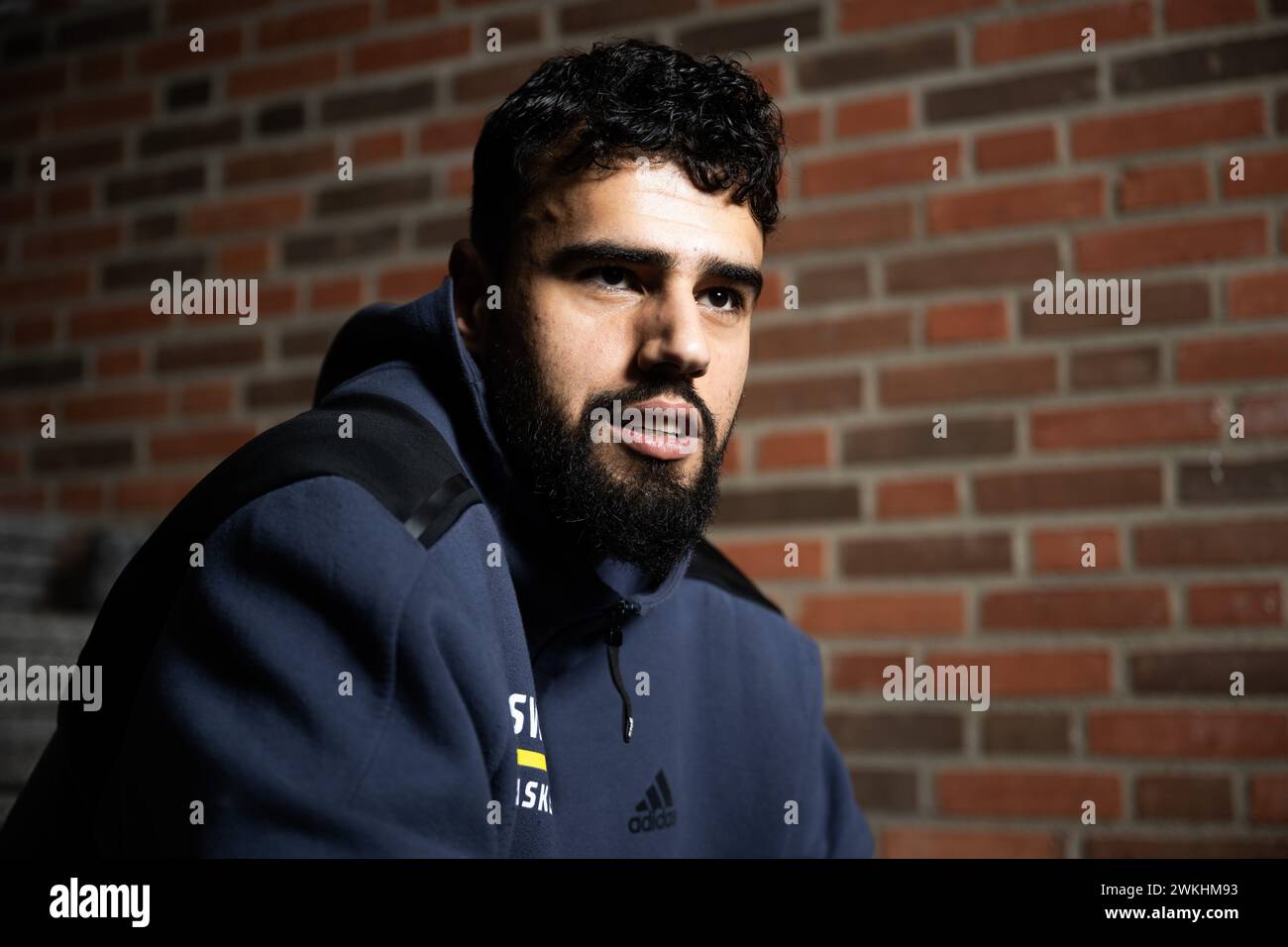 240220 Craig Lecesne poserar för ett porträtt under en pressträff med ...